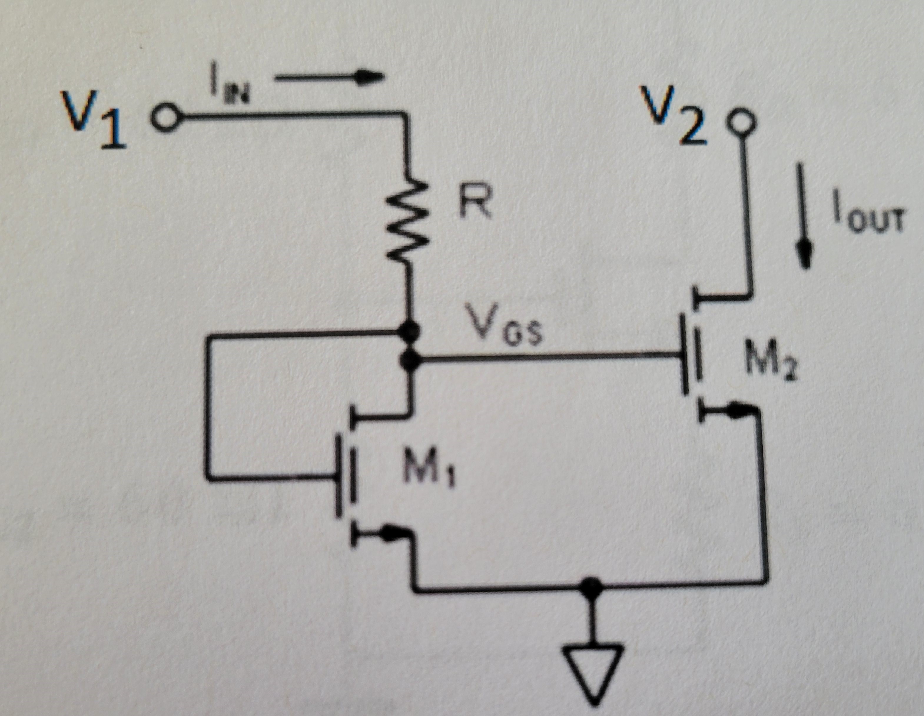 Solved M1 and M2 are FETS have same component parameters and | Chegg.com