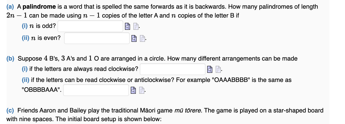 Solved (a) A palindrome is a word that is spelled the same | Chegg.com