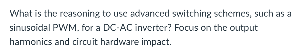 Solved What is the reasoning to use advanced switching | Chegg.com