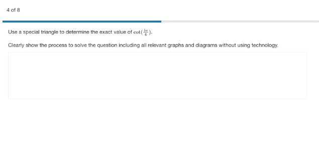 Solved Use a special triangle to determine the exact value | Chegg.com