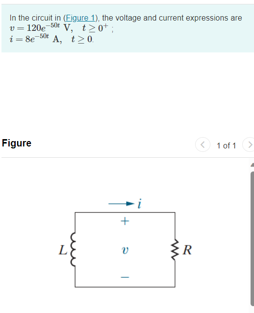 Solved Find R, L, and the time it takes to dissipate 60% of | Chegg.com