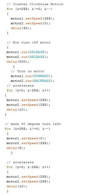Solved #include CAFMotor.h> AF_DCMotor motorl(1); AF_DCMotor | Chegg.com
