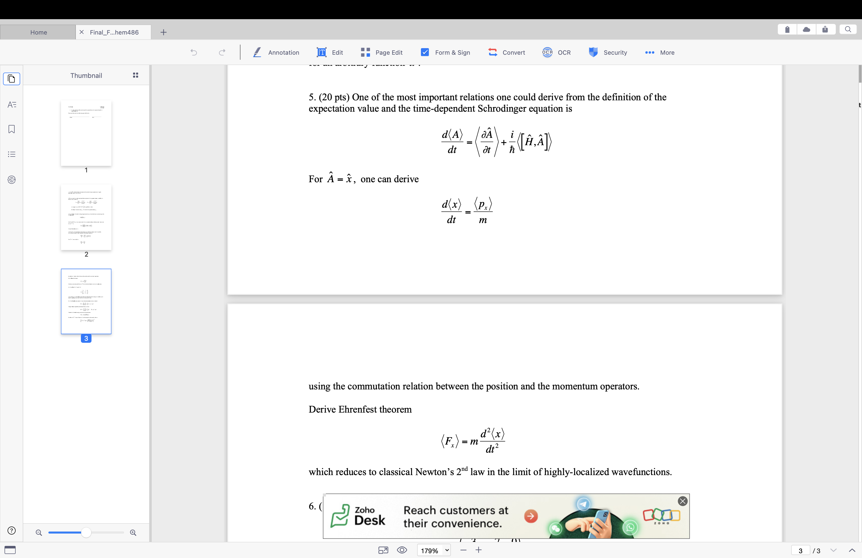 Solved 5. (20 pts) One of the most important relations one | Chegg.com
