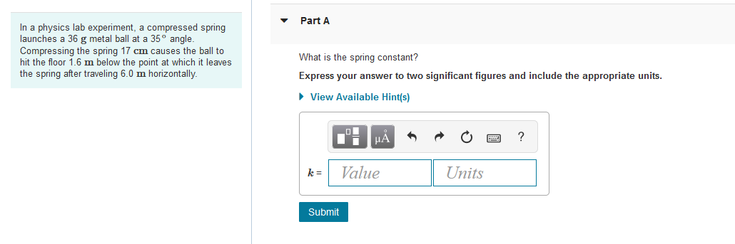 Solved In a physics lab experiment, a compressed spring | Chegg.com