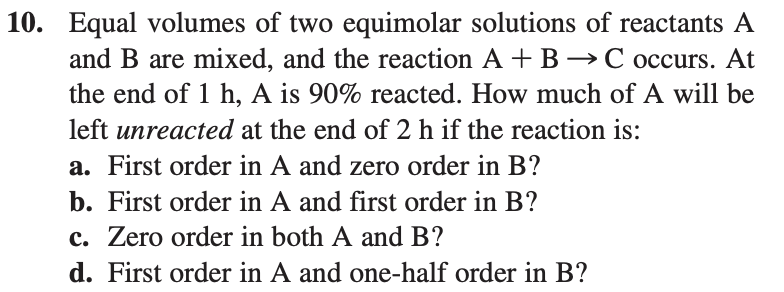 Solved 0. Equal volumes of two equimolar solutions of | Chegg.com