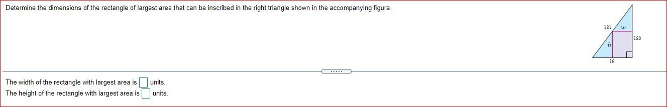 Solved Determine the dimensions of the rectangle of largest | Chegg.com
