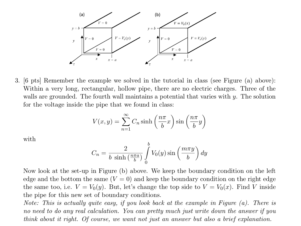 Solved x=a 3. [6 pts] Remember the example we solved in the | Chegg.com