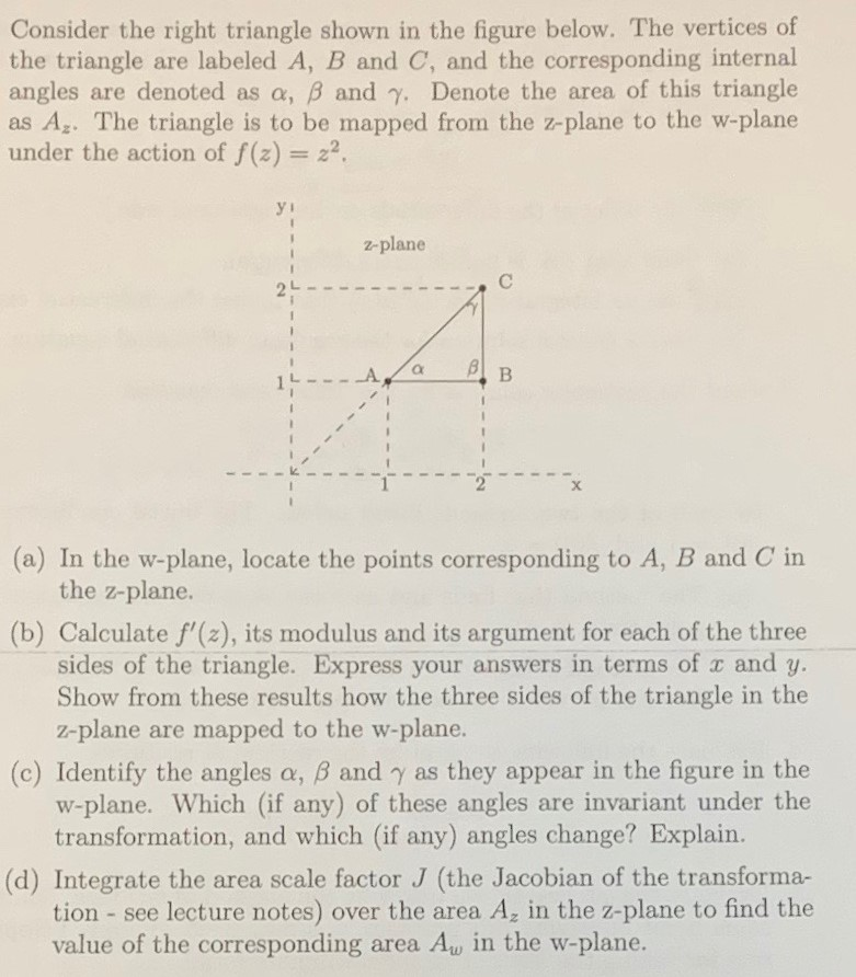 Solved Consider the right triangle shown in the figure | Chegg.com