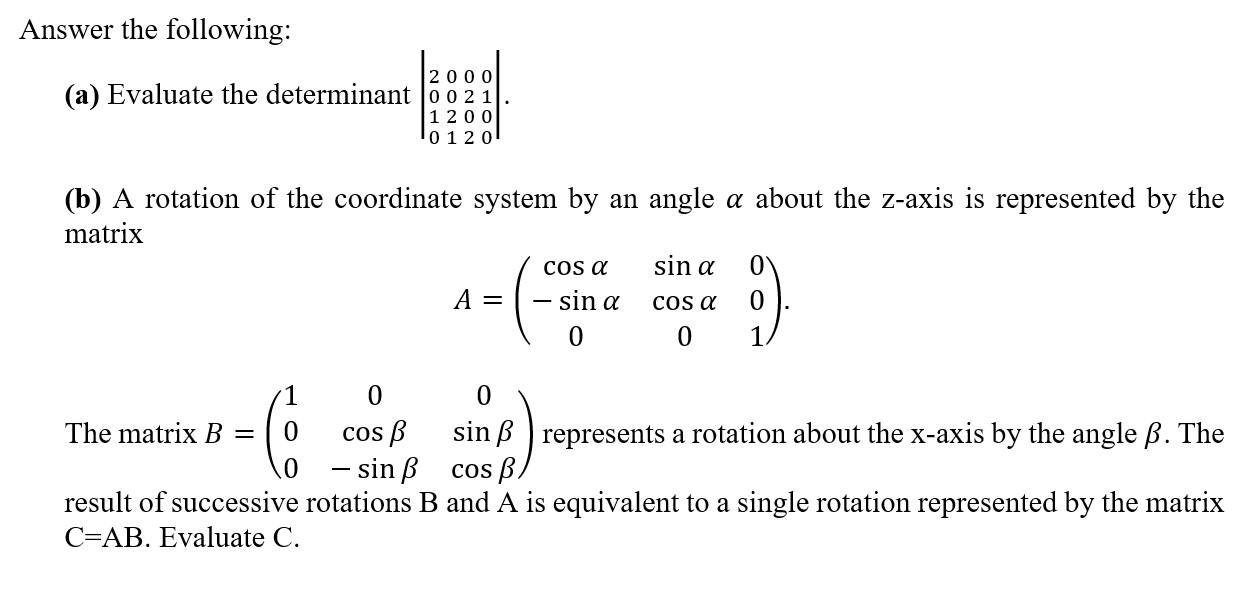 Solved Answer the following: (b) A rotation of the | Chegg.com