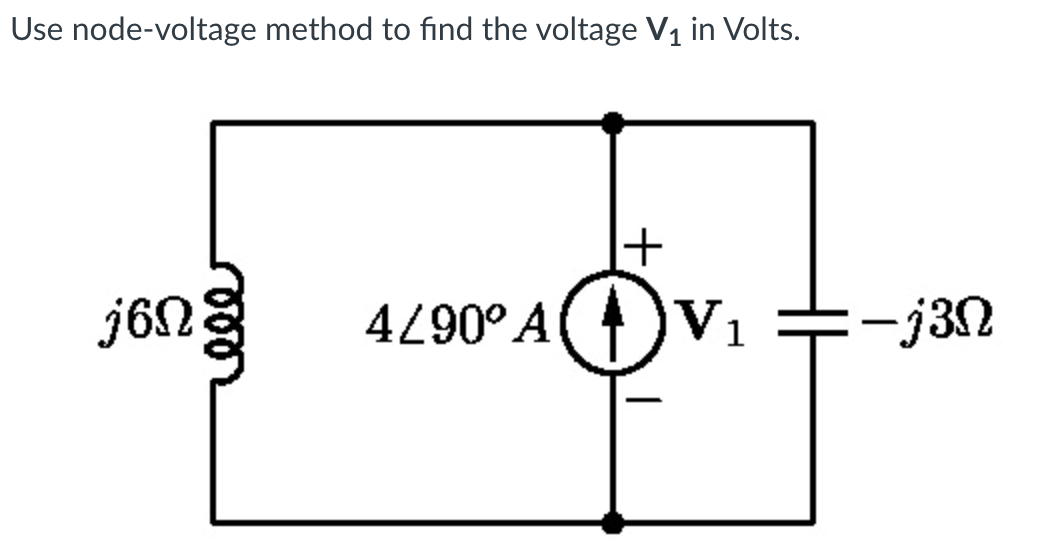 Solved Use node-voltage method to find the voltage V1 in | Chegg.com