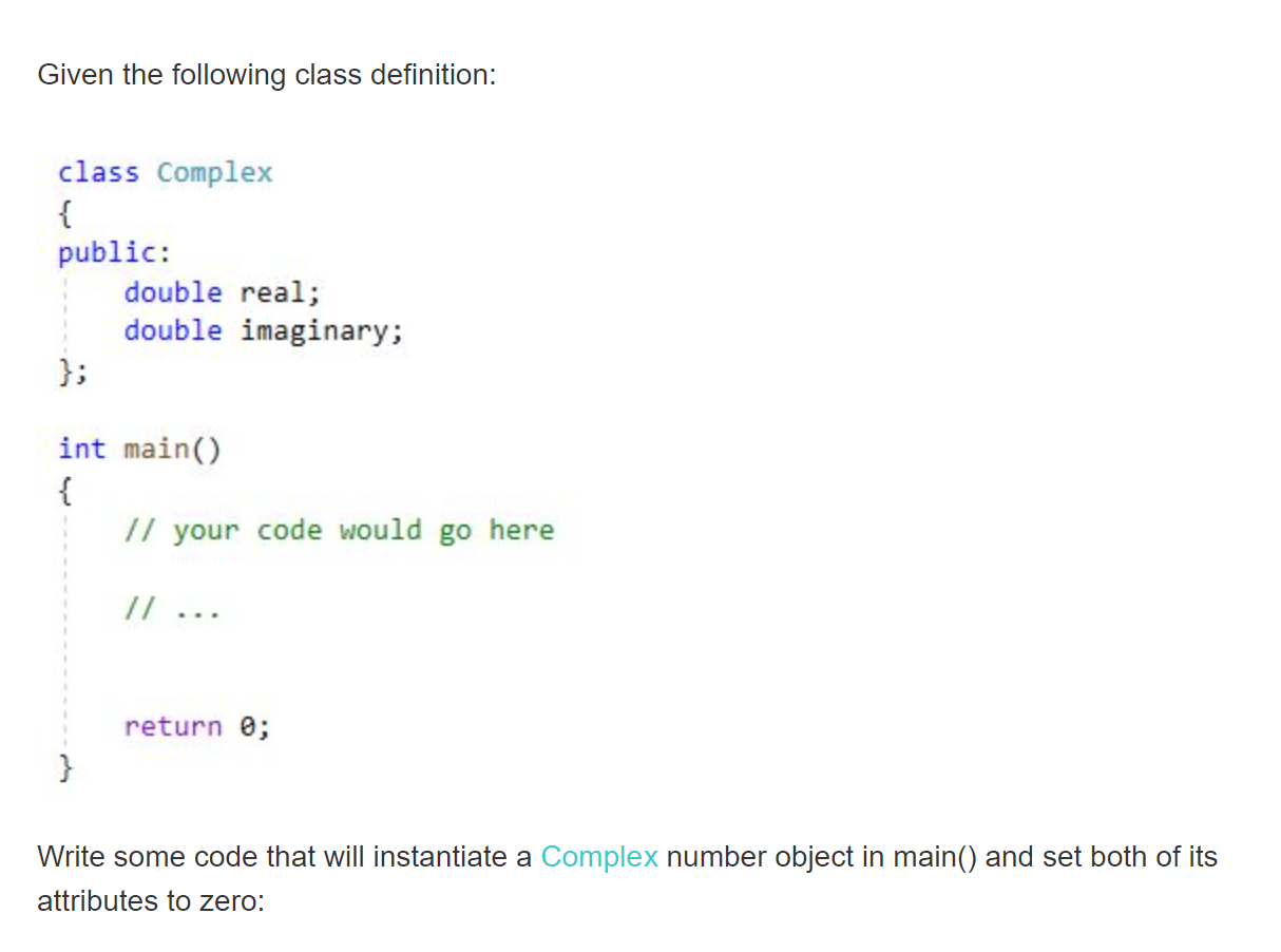 Solved Given the following code extract: int main() { double | Chegg.com
