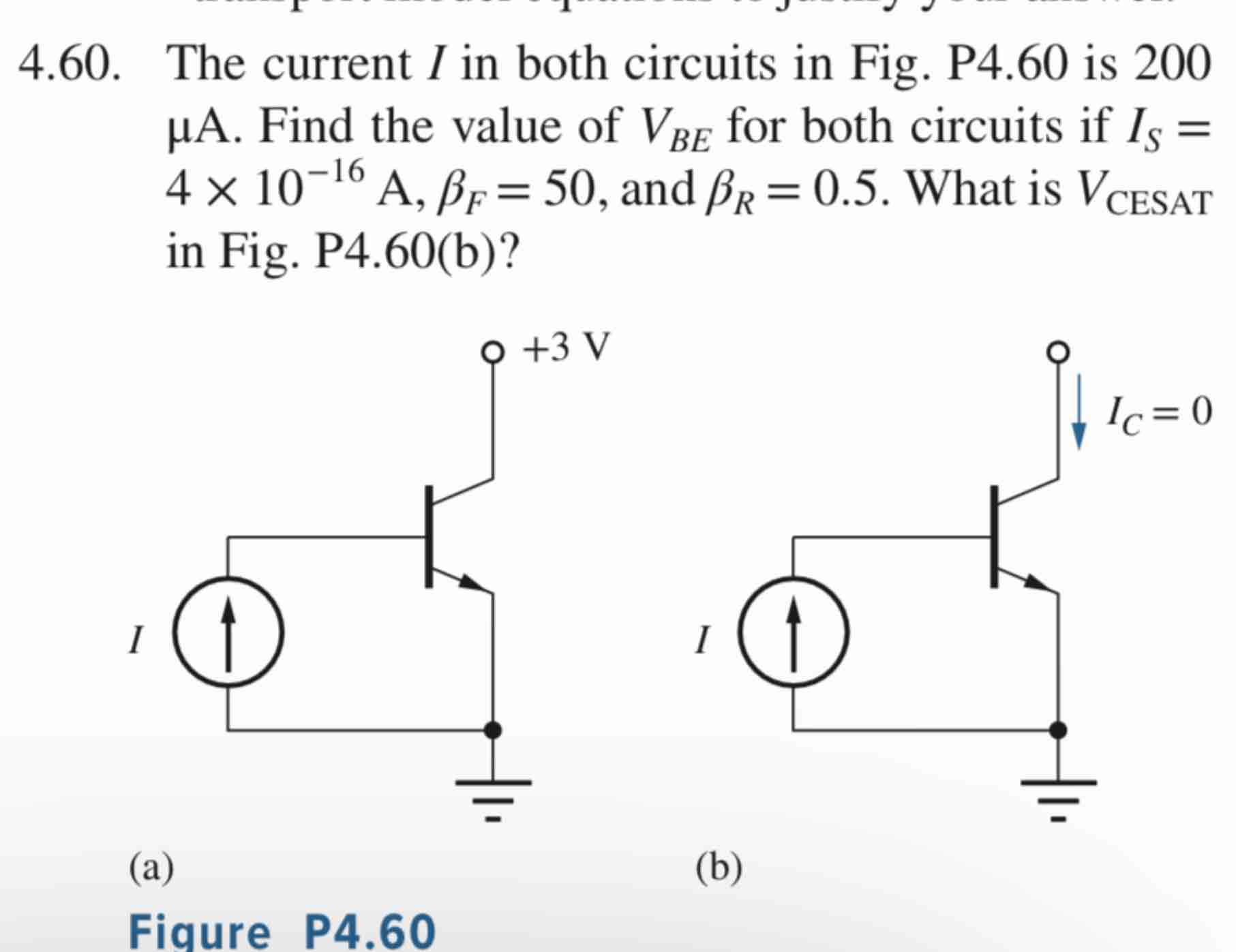 Solved 4.60. ﻿The current I in ﻿both circuits in ﻿Fig. | Chegg.com