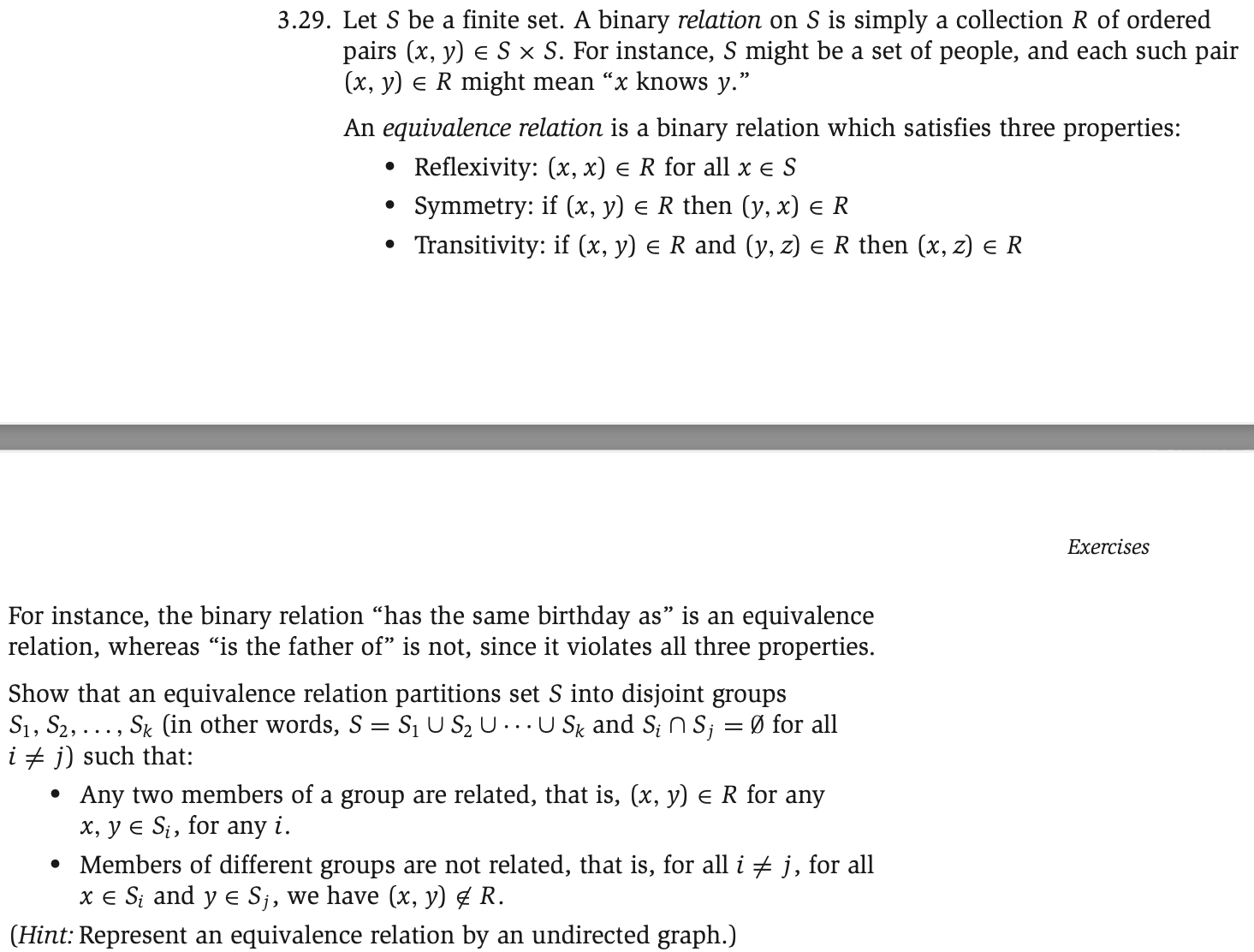 Solved 3.29. Let S be a finite set. A binary relation on S | Chegg.com