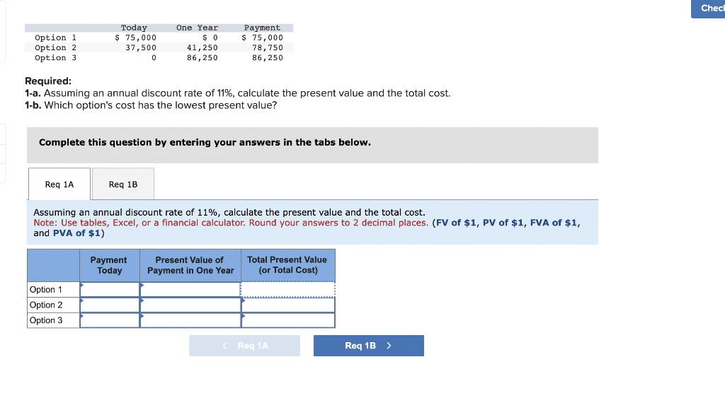 Solved Required: 1-a. Assuming an annual discount rate of | Chegg.com