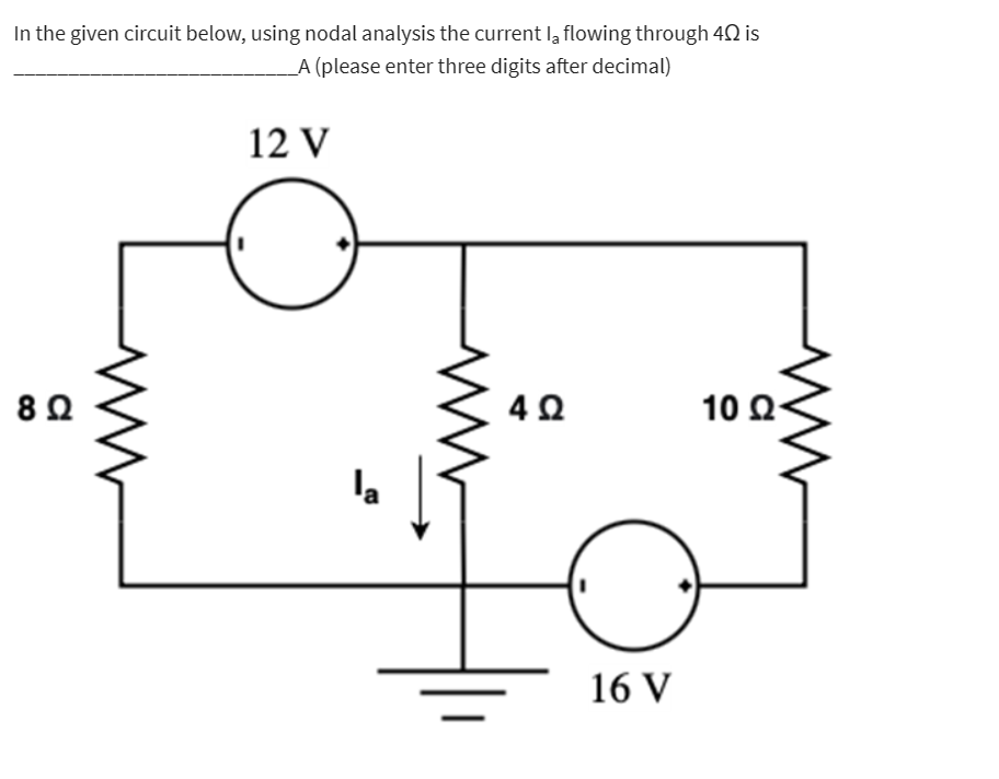 Solved In the given circuit below, using nodal analysis the | Chegg.com