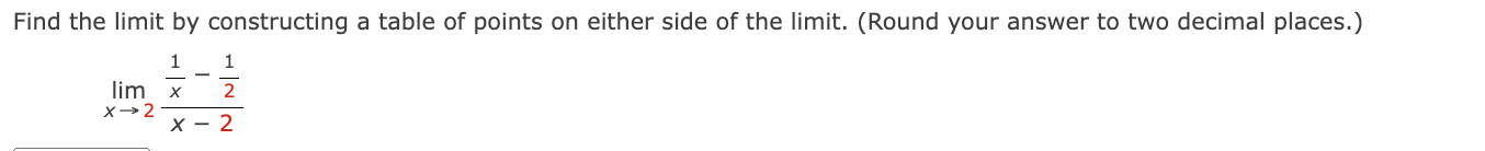 Solved Find the limit by constructing a table of points on | Chegg.com