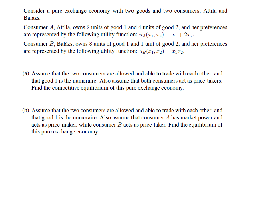 Solved are represented by the following utility function: | Chegg.com