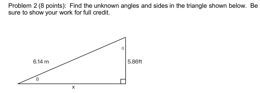 Solved Find the unknown angles and sides in the triangle | Chegg.com