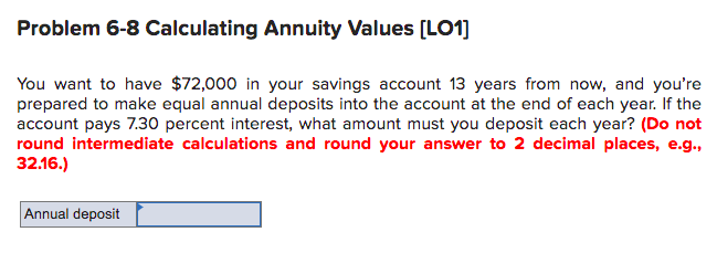 Solved Problem 6-41 Calculating Annuity Present Values (LO2] | Chegg.com