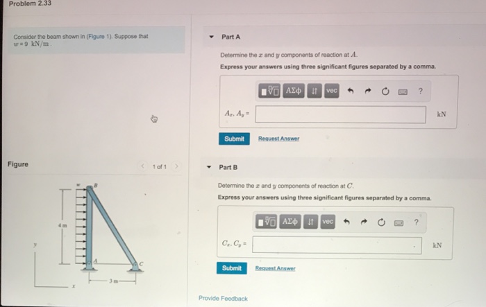 Solved Problem 2.33 Consider the beam shown in (Figure 1). | Chegg.com