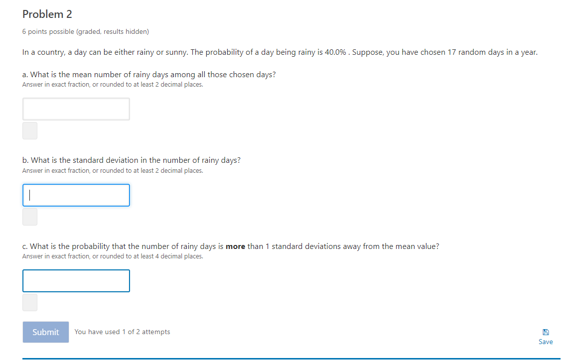 Solved Problem 2 6 points possible (graded, results hidden) | Chegg.com