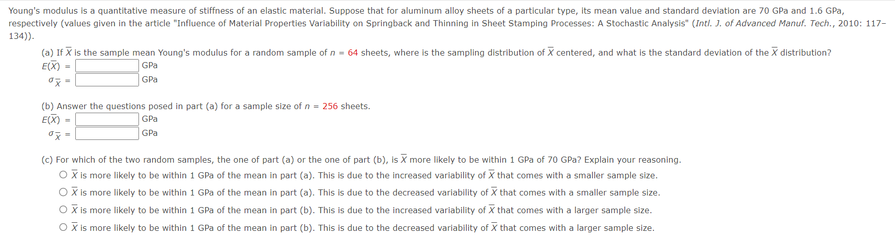 Solved Young's modulus is a quantitative measure of | Chegg.com