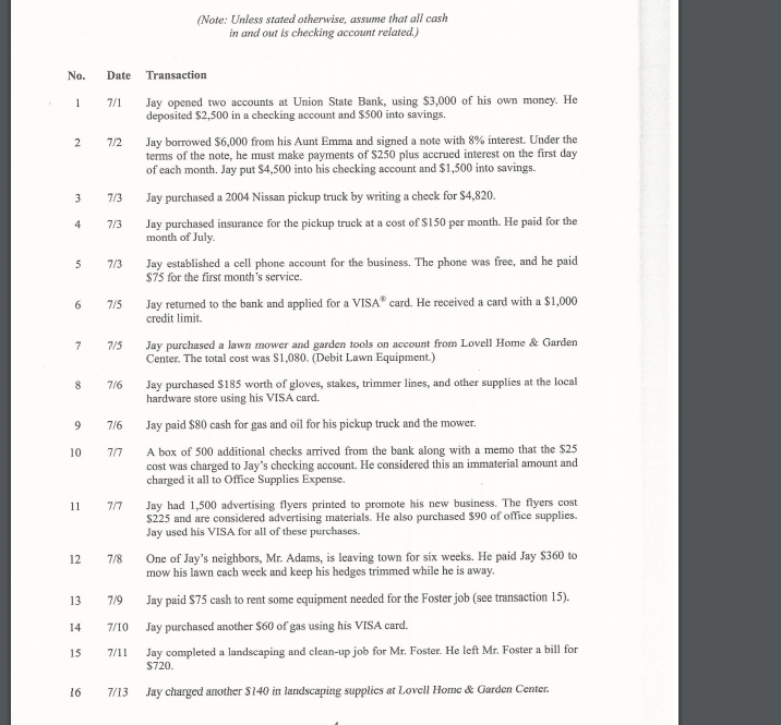 Solved Hello! I need all first month's entries, Trial | Chegg.com
