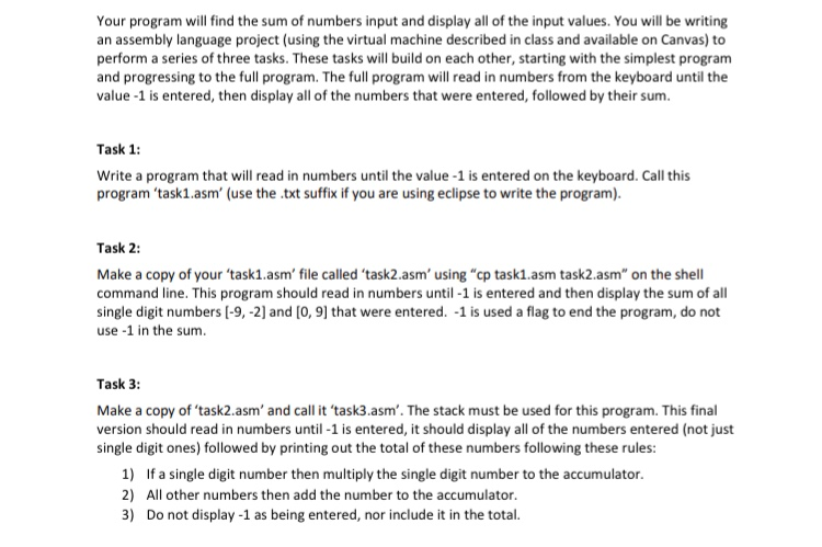 Your program will find the sum of numbers input and | Chegg.com