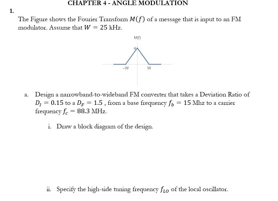 Solved CHAPTER 4 - ANGLE MODULATION 1. The Figure shows the | Chegg.com