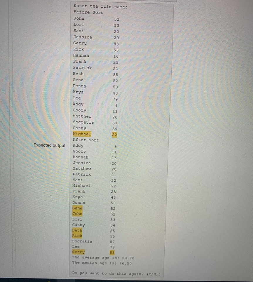 Solved First create the two text file given below. Then | Chegg.com