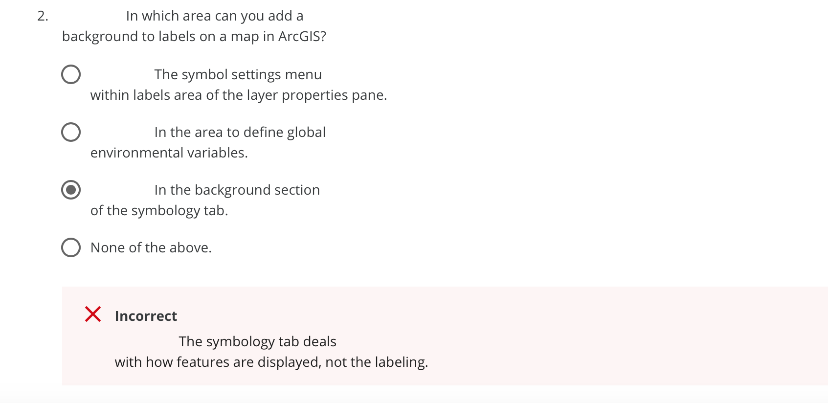 Solved 2 In Which Area Can You Add A Background To Labels Chegg