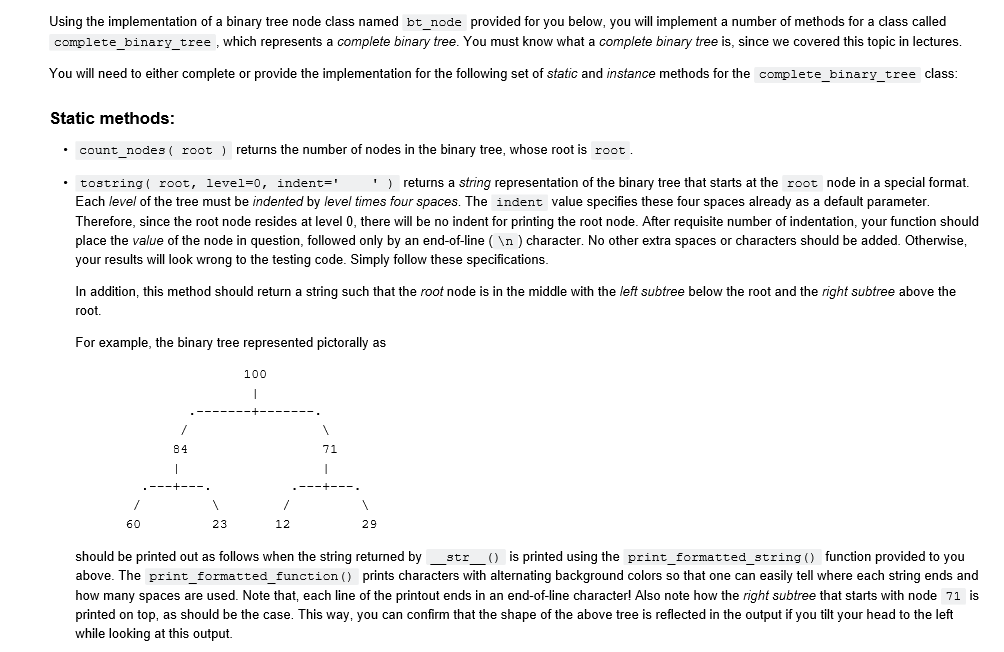 Using The Implementation Of A Binary Tree Node Class 0067