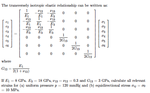 Solved The transversely isotropic elastic relationship can | Chegg.com