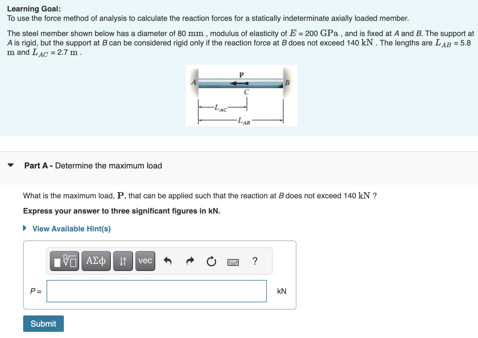 Learning Goal: To use the force method of analysis to | Chegg.com