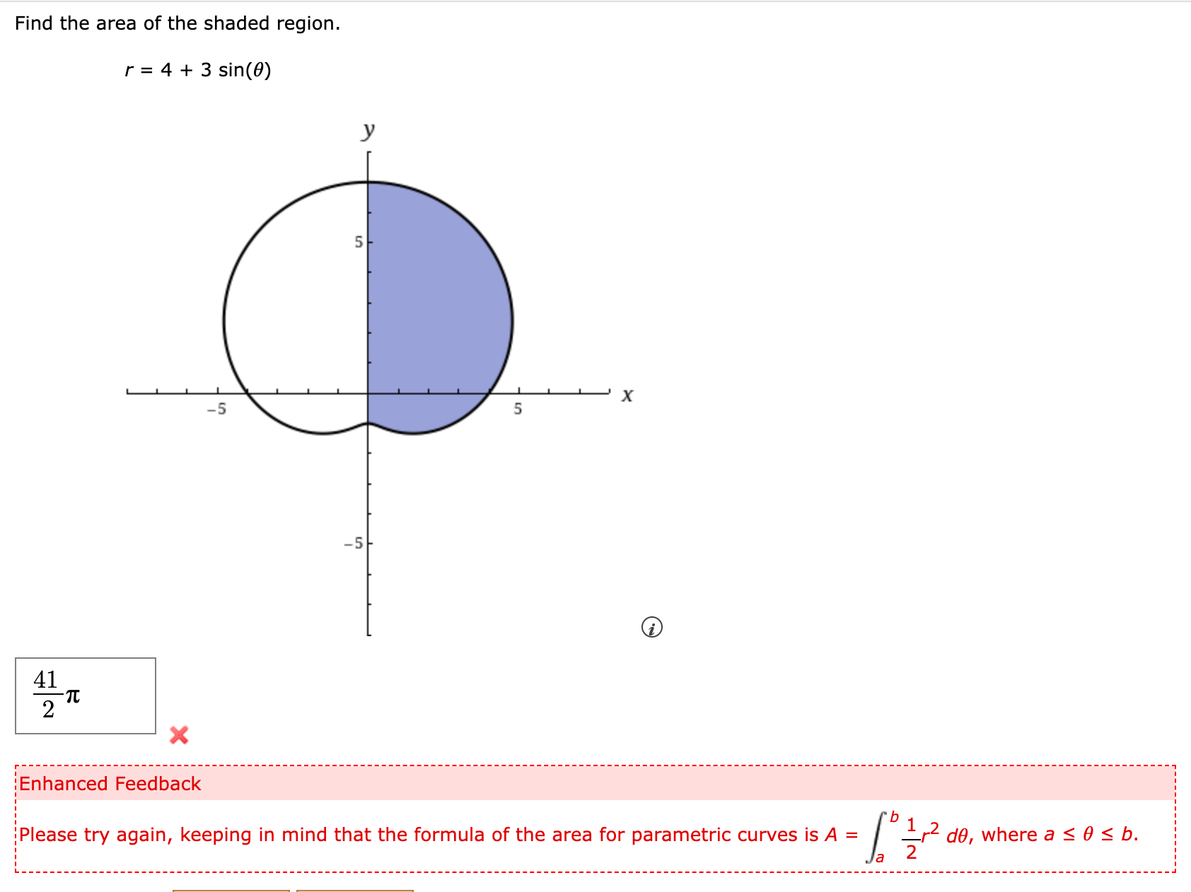 Solved Enhanced FeedbackPlease try again, keeping in ﻿mind | Chegg.com