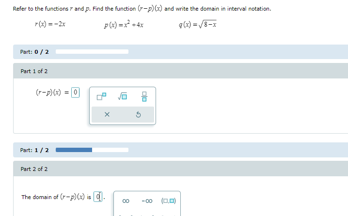 Solved Refer to the functions r and p. Find the function | Chegg.com