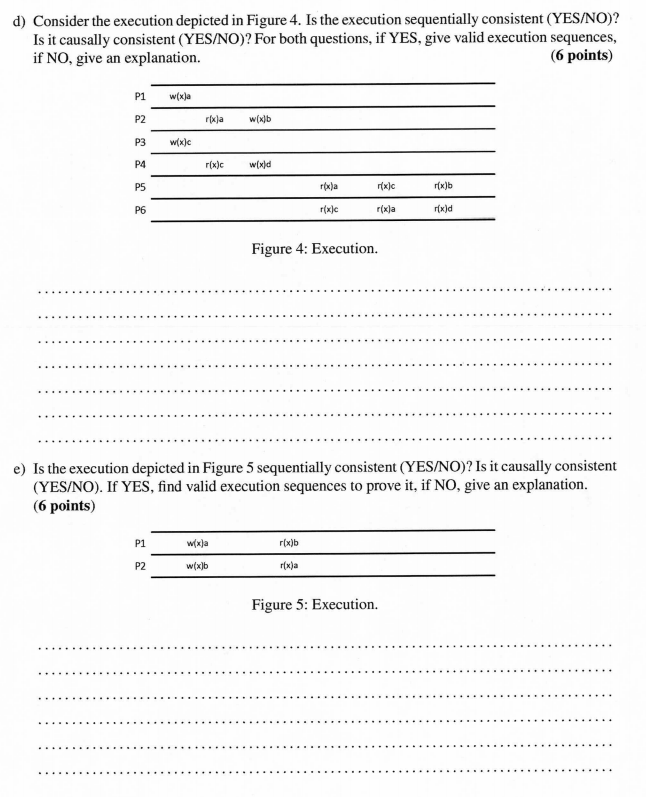 Solved a) Consider the following consistency models. Which | Chegg.com