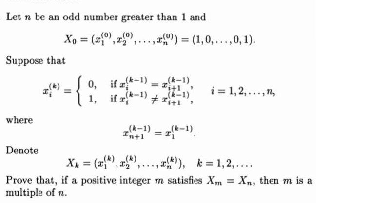 Solved Let n be an odd number greater than 1 and X) = ( 92, | Chegg.com