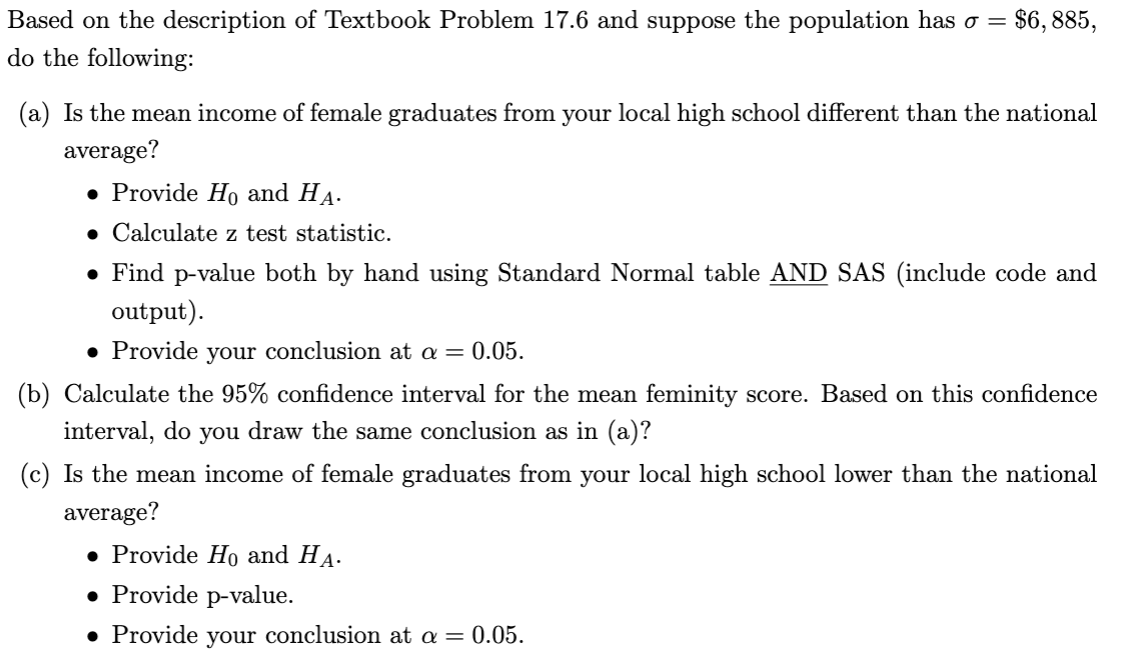 Solved Based on the description of Textbook Problem 17.6 and | Chegg.com