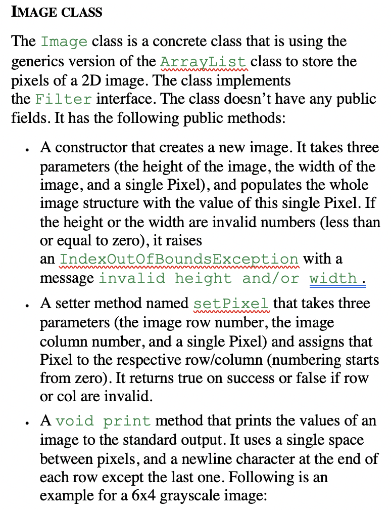 PIXEL CLASS We need a class that we can use to store | Chegg.com