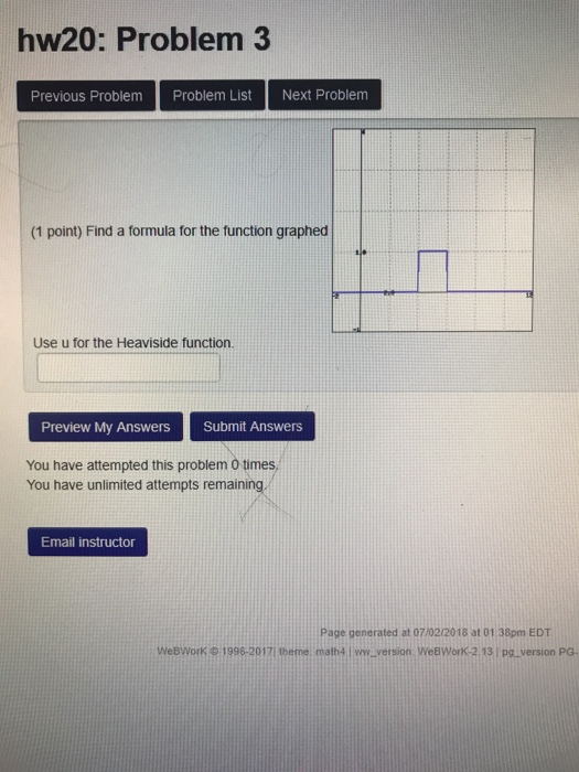 Solved hw20: Problem 3 Previous ProblemProblem List Next | Chegg.com Solved hw20: Problem 3 Previous ProblemProblem List Next | Chegg.com