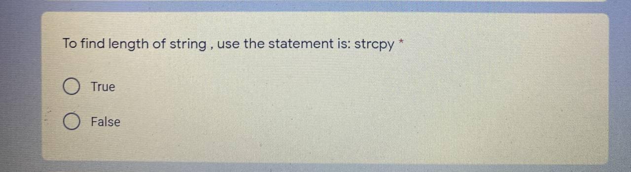 Solved To find length of string , use the statement is: | Chegg.com