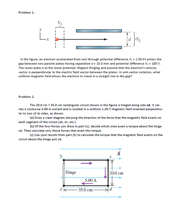 [solved] Problem 1 In The Figure An Electron Accelerated