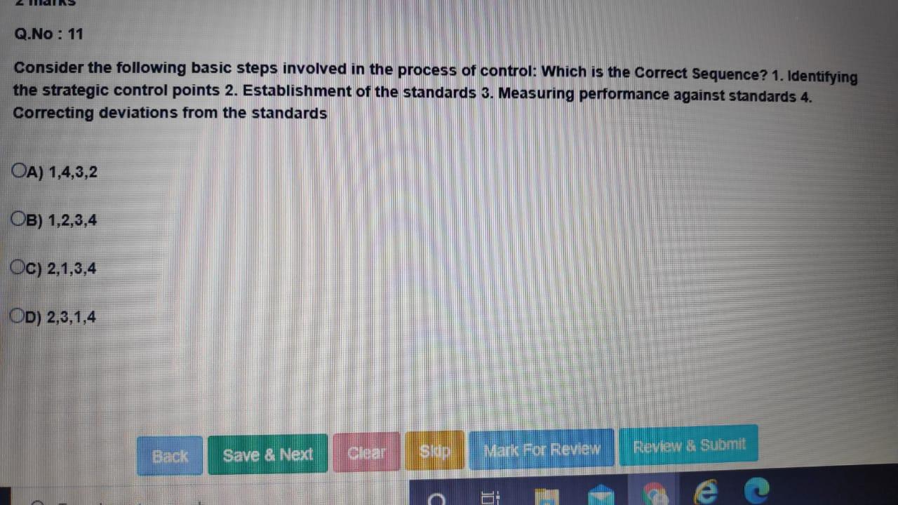 Solved Q.No : 11 Consider the following basic steps involved | Chegg.com