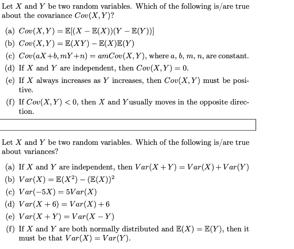 Solved Which of the following statements is true? (a) If the | Chegg.com