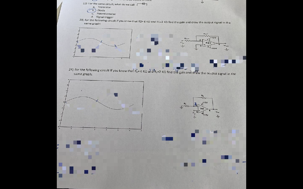 Solved 22) For the same circuit, what do we call Transistar | Chegg.com