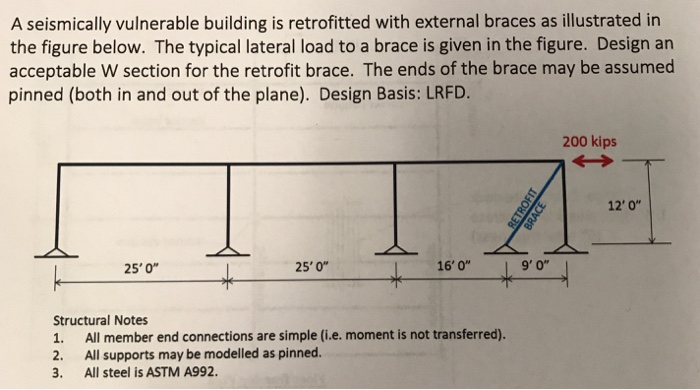 Solved A seismically vulnerable building is retrofitted with | Chegg.com