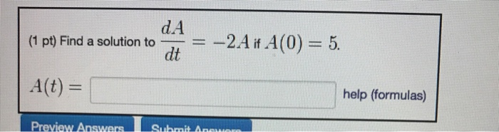 Solved Prev UpNext (1 pt) Solve the separable differential | Chegg.com