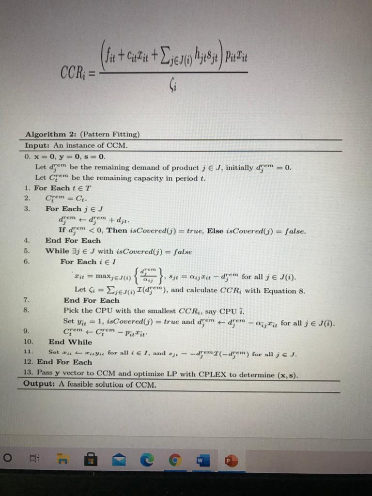 Solved Sit + Gi+mix+ Ej£70) hits t) Piteit CCR;= Algorithm | Chegg.com