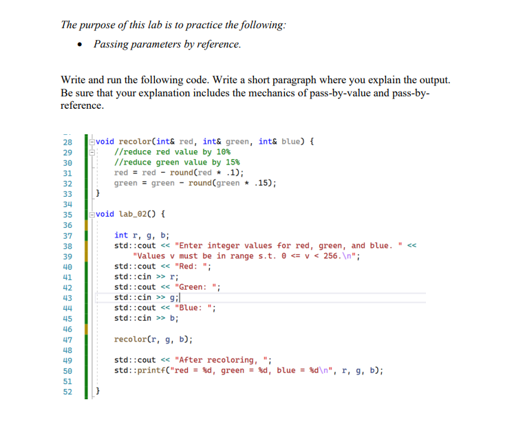 Solved The purpose of this lab is to practice the | Chegg.com